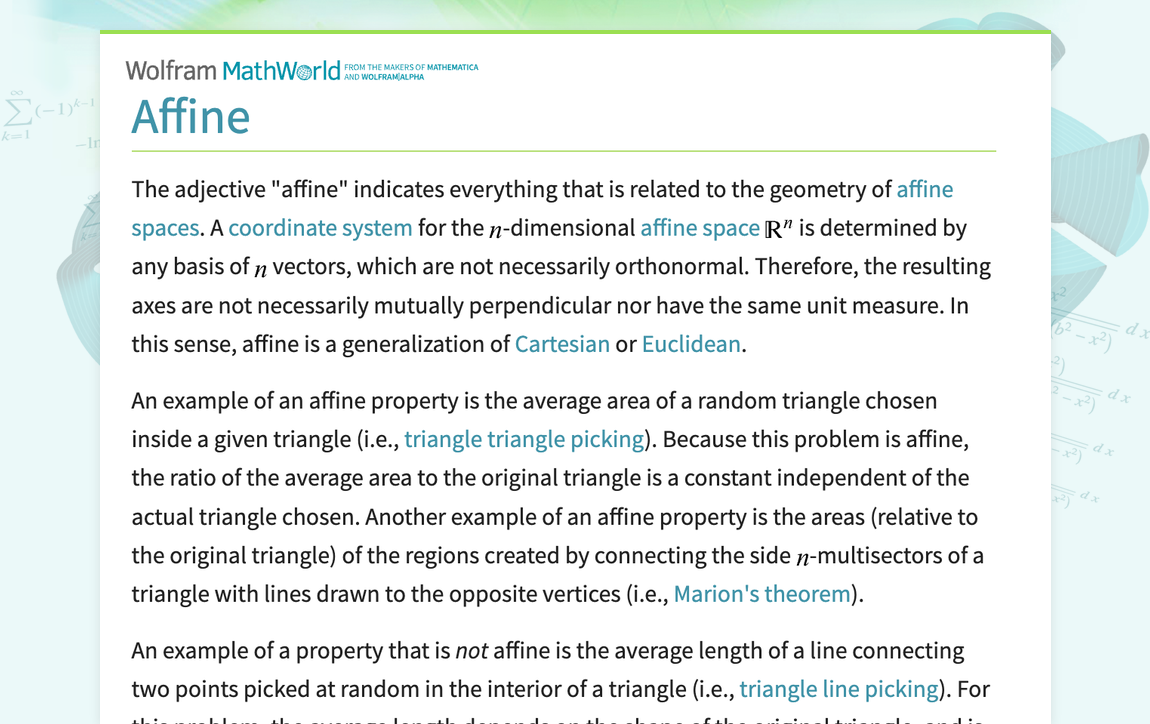 Affine -- from Wolfram MathWorld