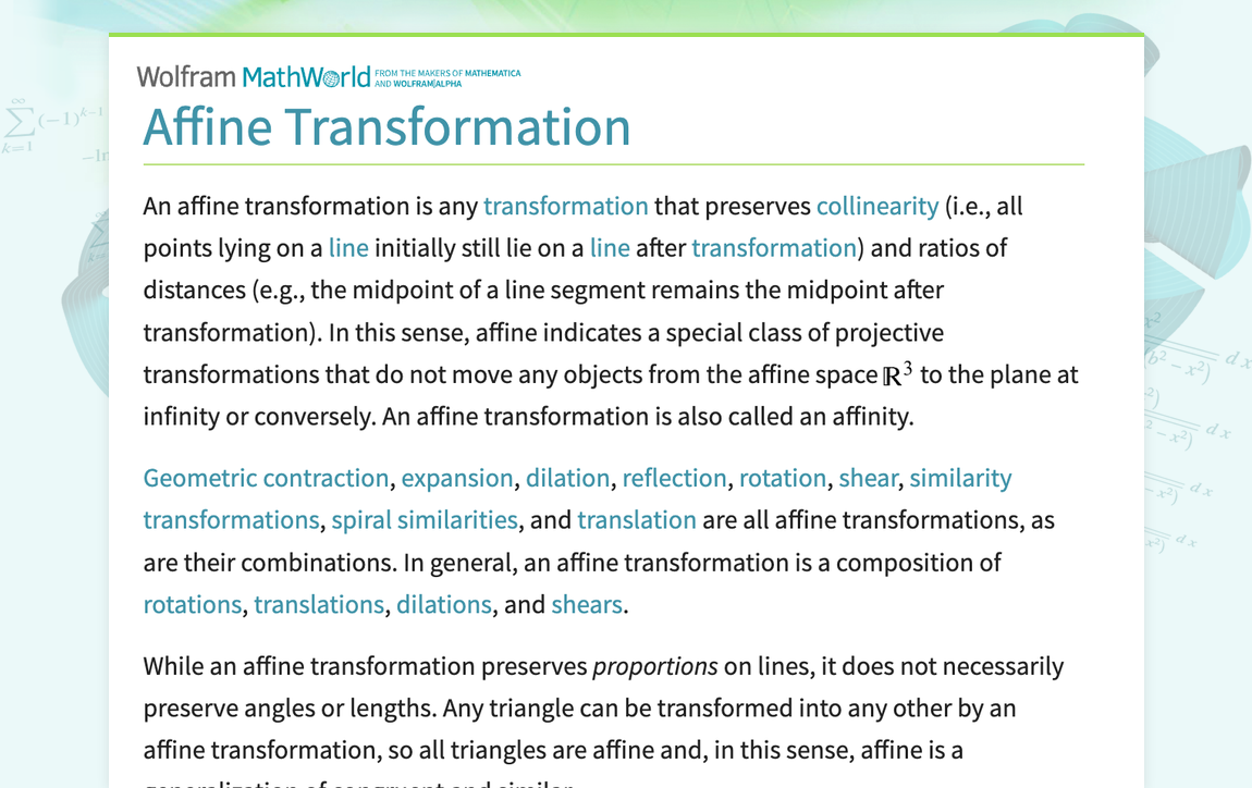 Affine Transformation 3 Points