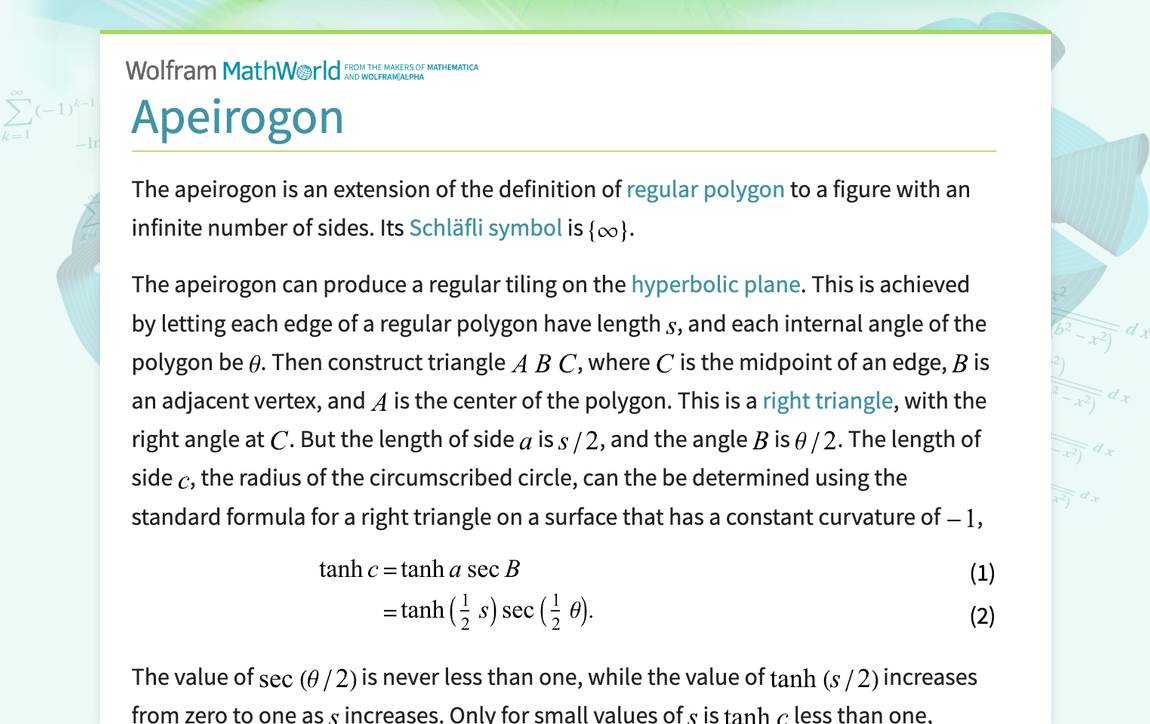 Apeirogon -- from Wolfram MathWorld