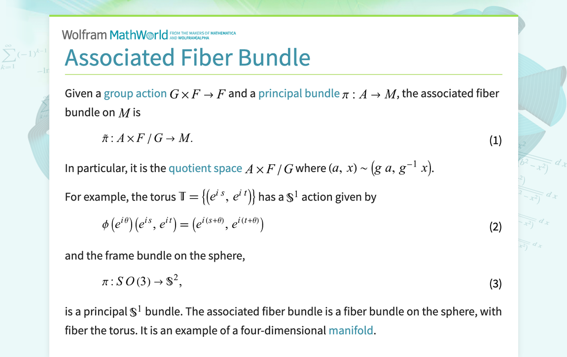Associated Fiber Bundle -- from Wolfram MathWorld