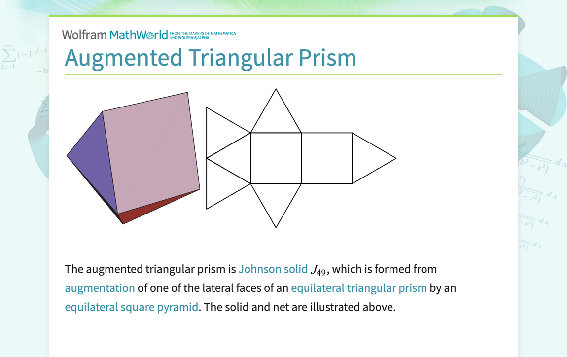 Augmented Triangular Prism -- from Wolfram MathWorld