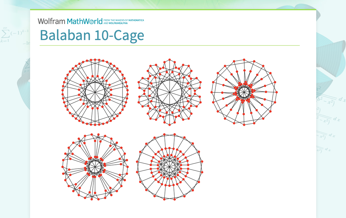 Balaban 10-Cage -- from Wolfram MathWorld