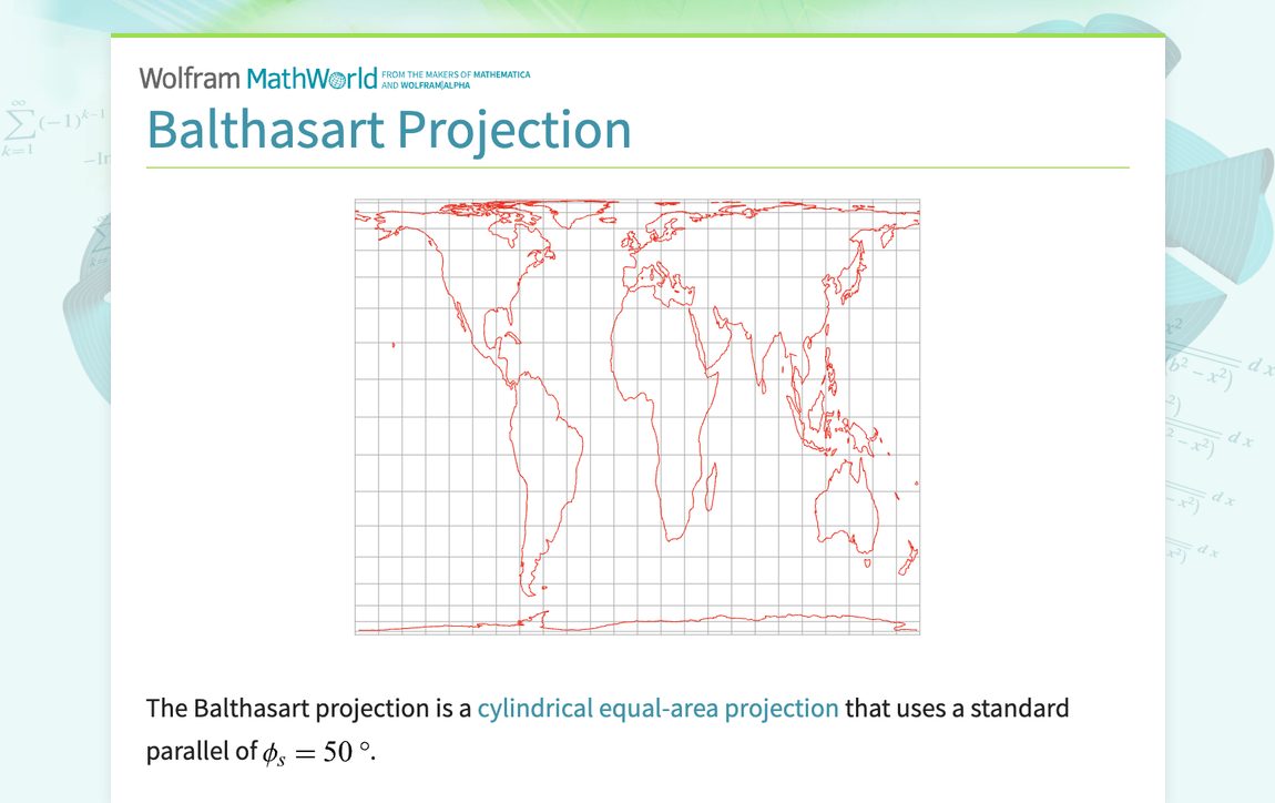 Balthasart Projection -- from Wolfram MathWorld