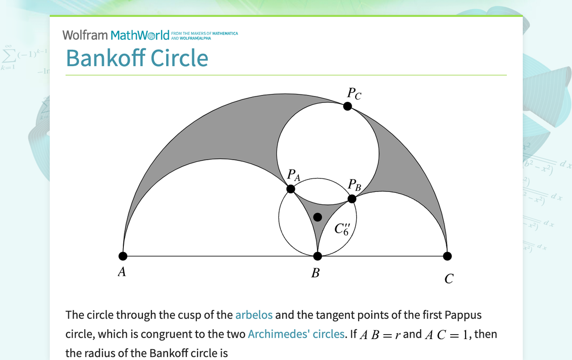 Bankoff Circle -- from Wolfram MathWorld