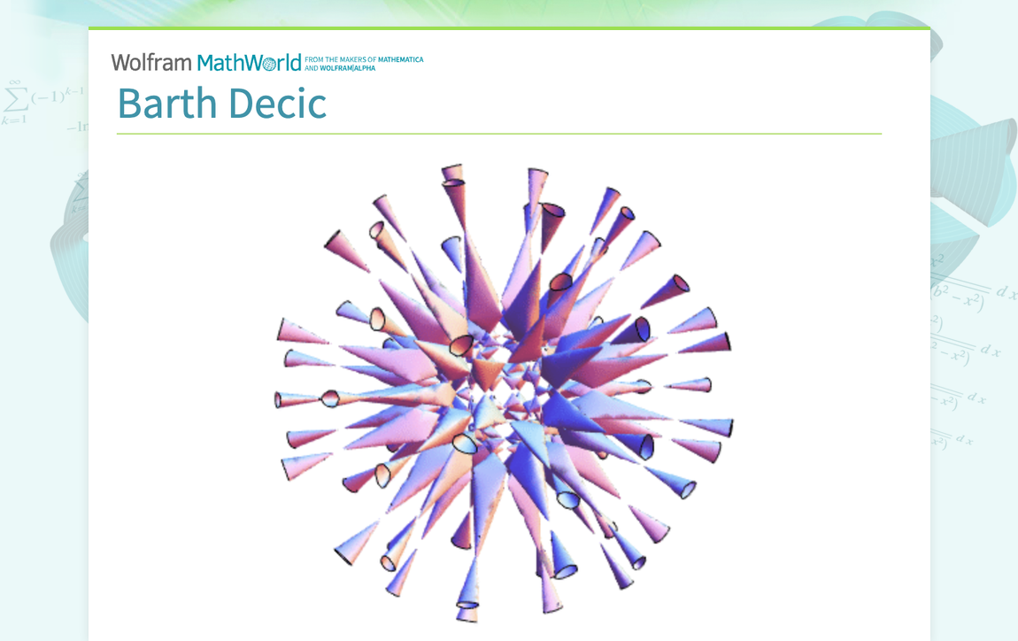 Barth Decic -- from Wolfram MathWorld