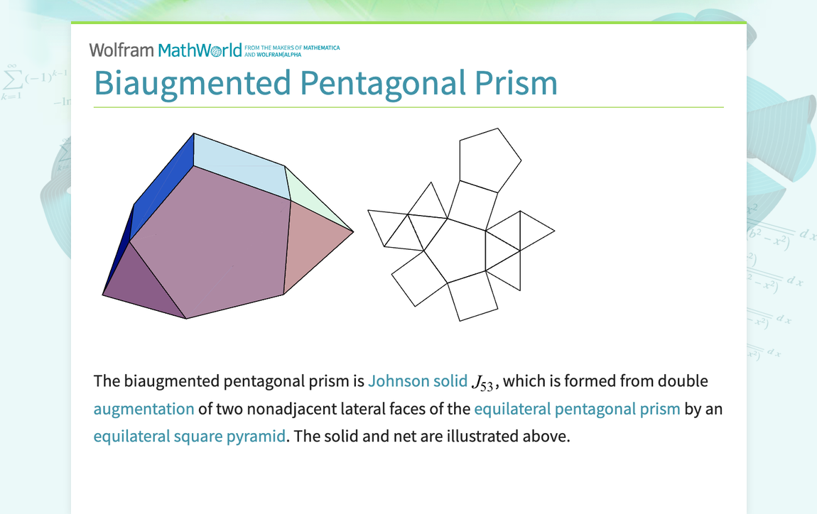 Biaugmented Pentagonal Prism -- from Wolfram MathWorld