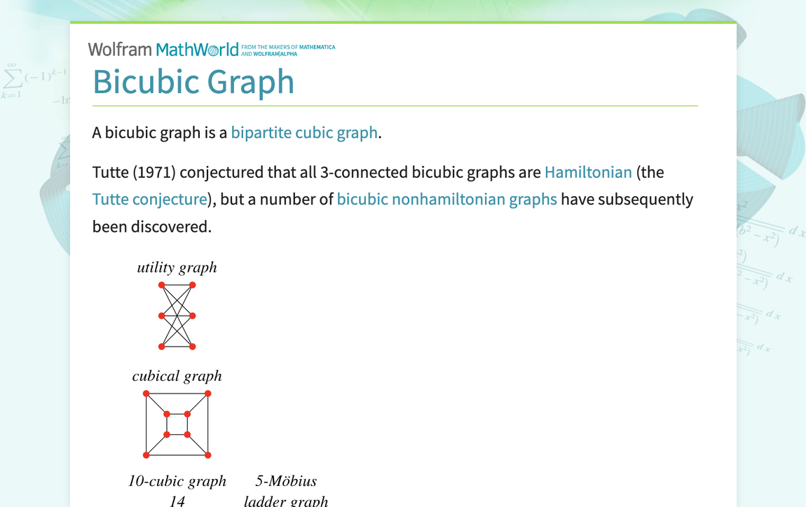Bicubic Graph -- from Wolfram MathWorld