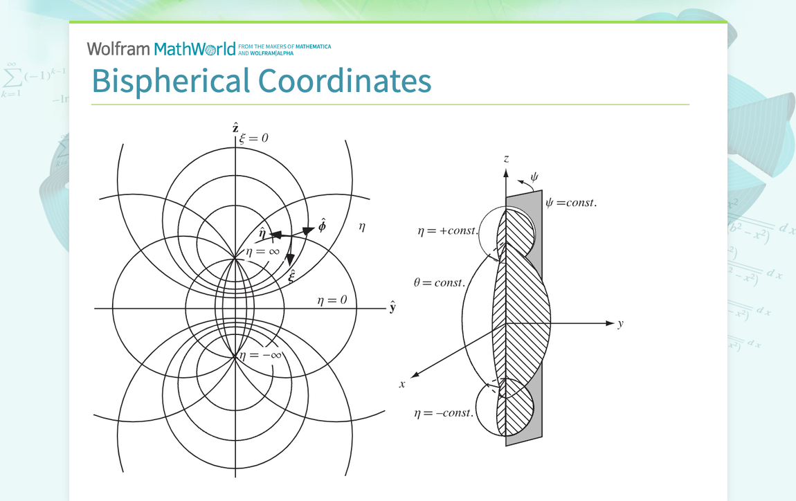 Bispherical Coordinates -- from Wolfram MathWorld