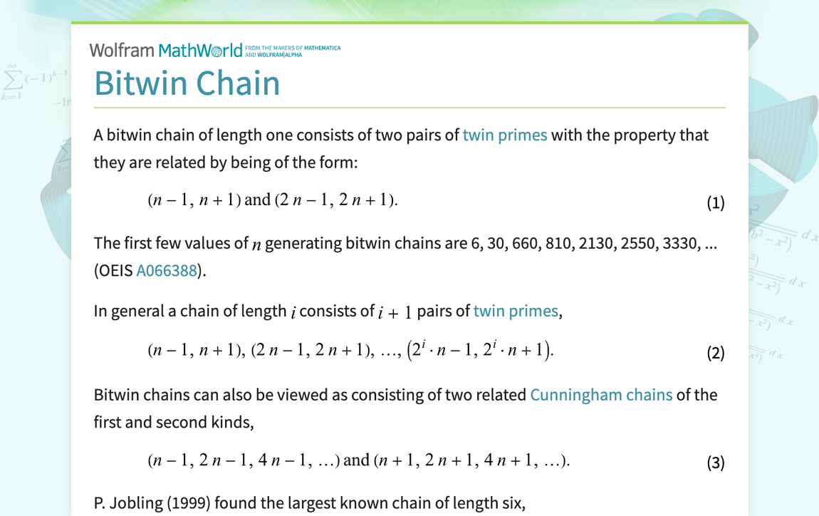 Bitwin Chain -- from Wolfram MathWorld