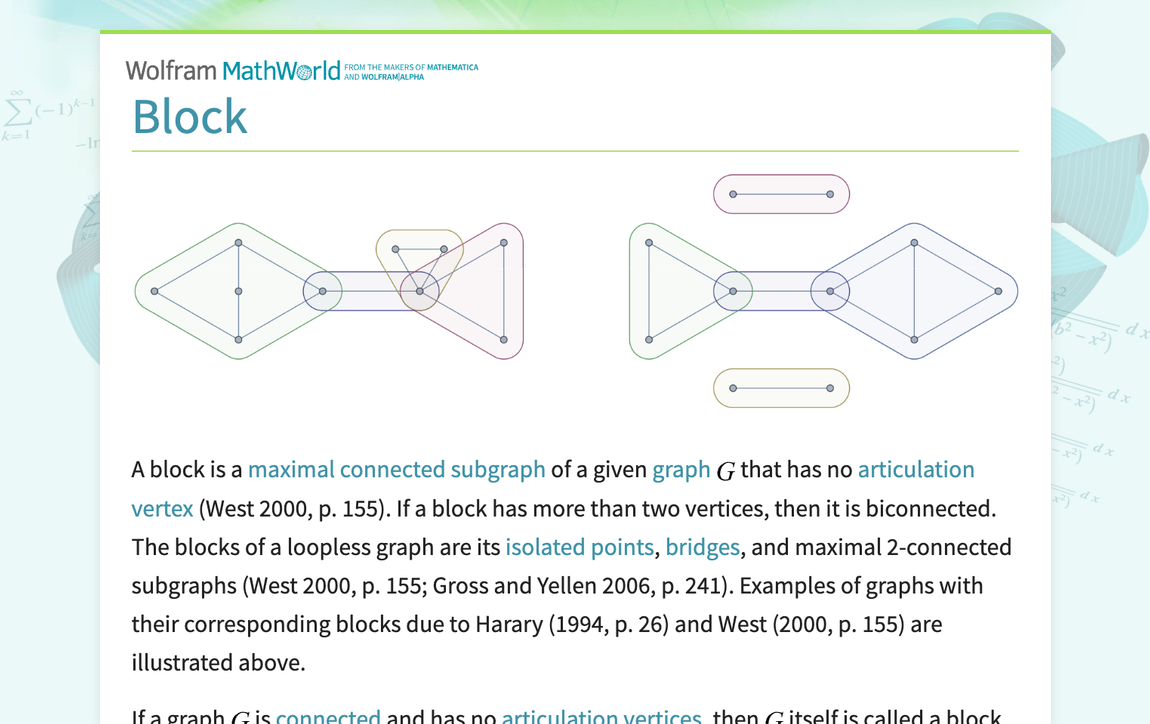 Block -- from Wolfram MathWorld