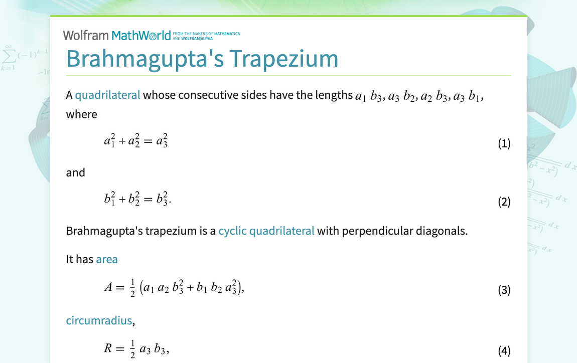 Brahmagupta Formula