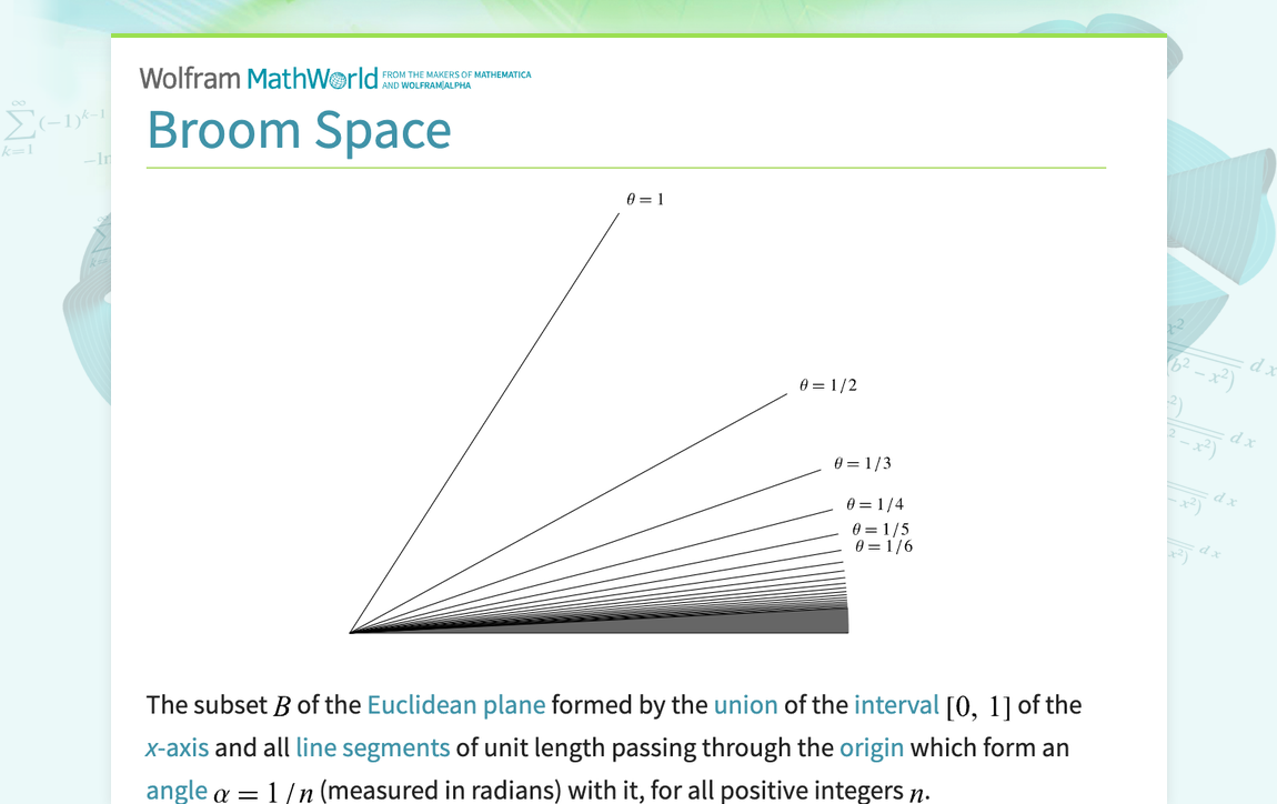 Broom Space -- from Wolfram MathWorld