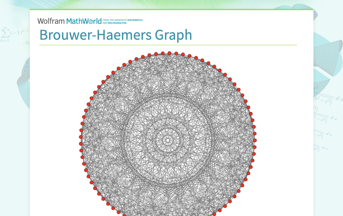 Brouwer-Haemers Graph -- from Wolfram MathWorld