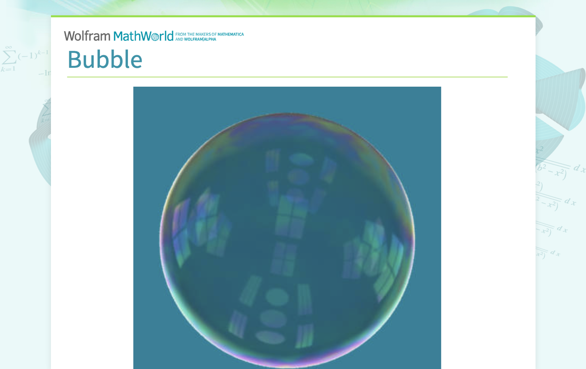 Bubble -- from Wolfram MathWorld