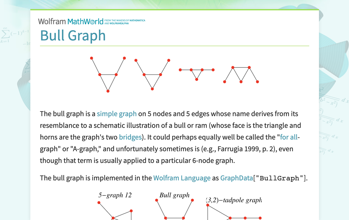 Bull Graph -- from Wolfram MathWorld