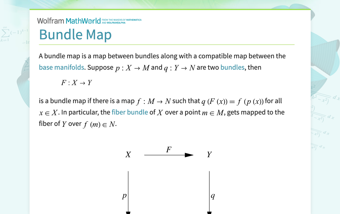 Bundle Map -- from Wolfram MathWorld