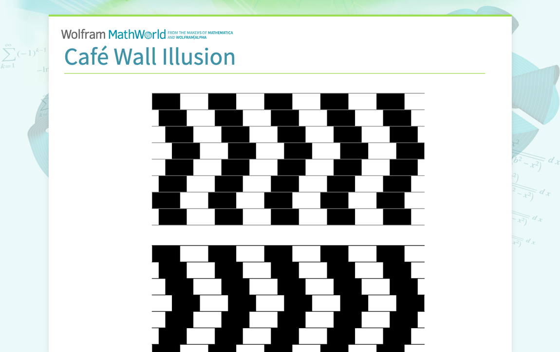 Café Wall Illusion -- from Wolfram MathWorld