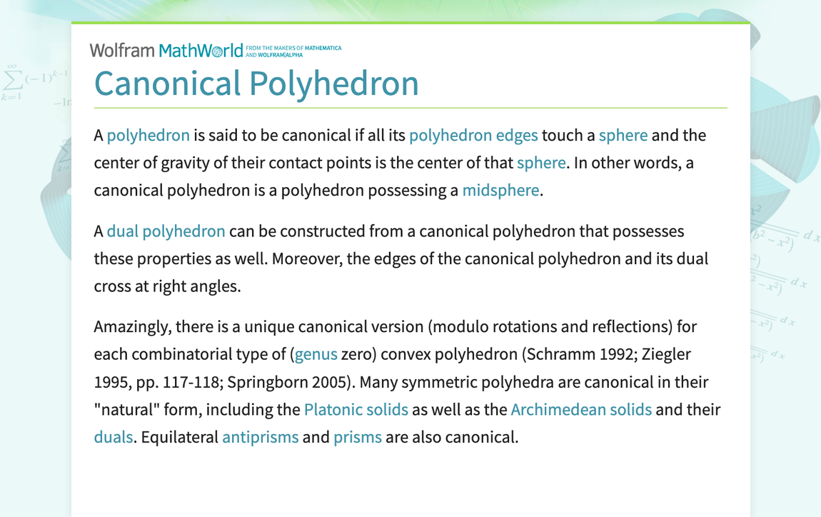 Canonical Polyhedron -- from Wolfram MathWorld