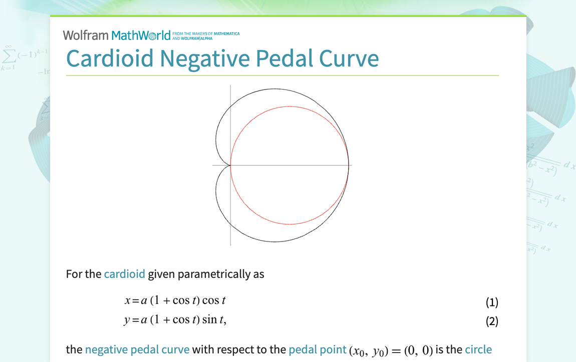 Cardioid Negative Pedal Curve -- from Wolfram MathWorld