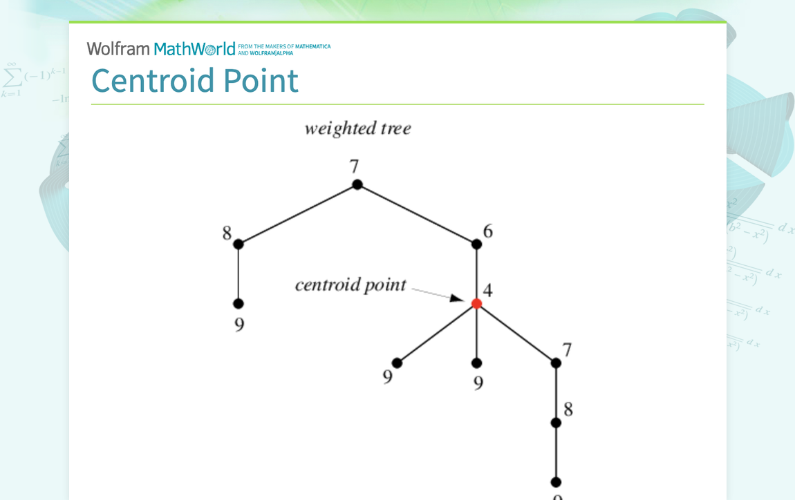 Centroid Point -- from Wolfram MathWorld