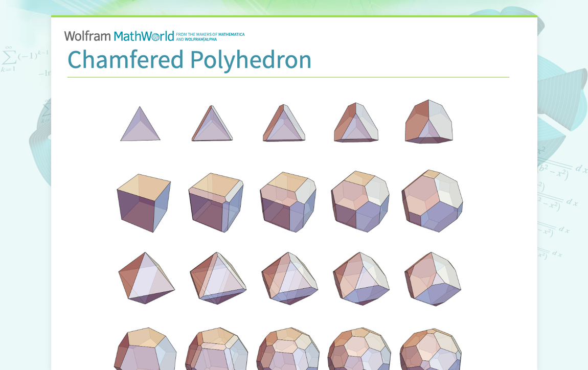 Chamfered Polyhedron -- from Wolfram MathWorld