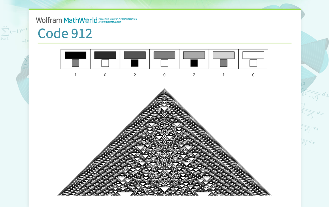 Code 912 -- from Wolfram MathWorld