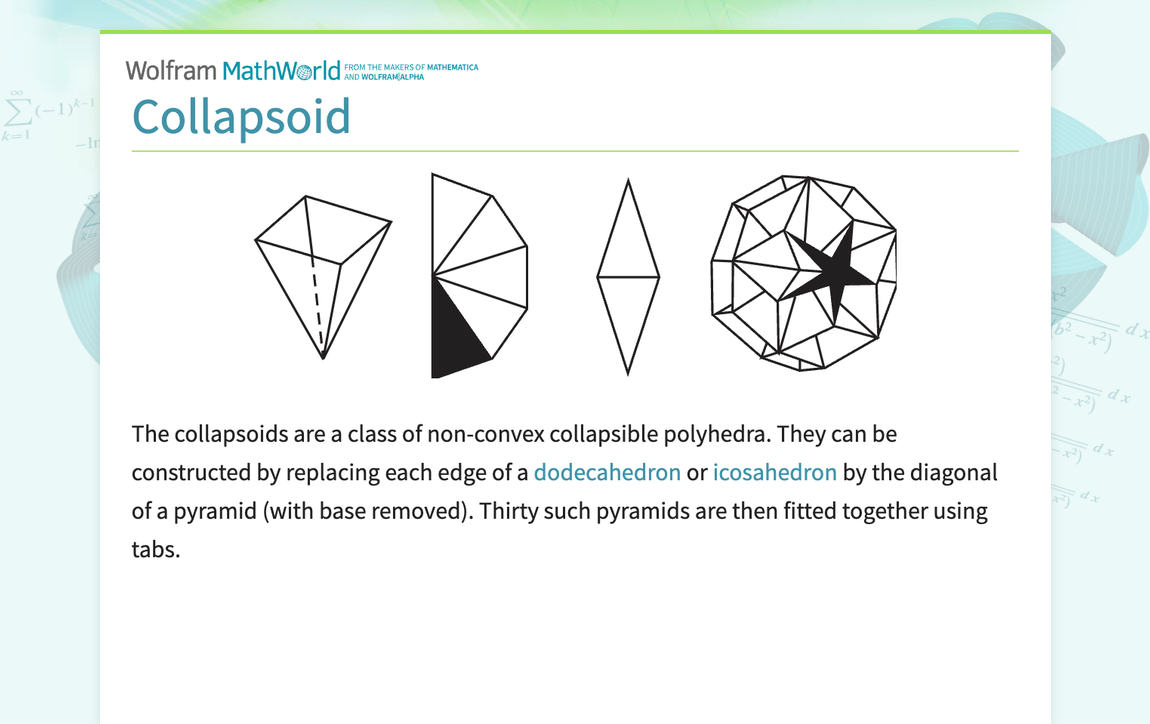 Collapsoid -- from Wolfram MathWorld