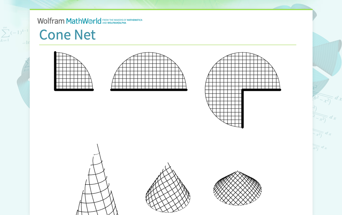 Cone Net -- from Wolfram MathWorld