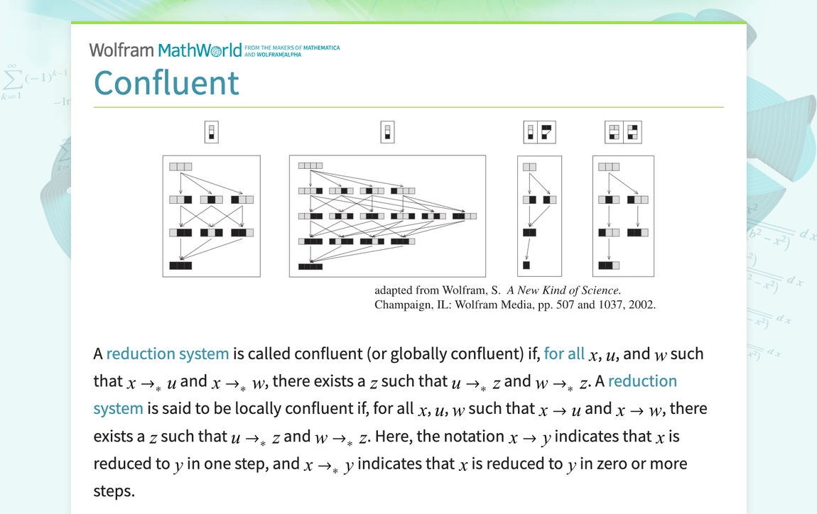 Confluent -- from Wolfram MathWorld