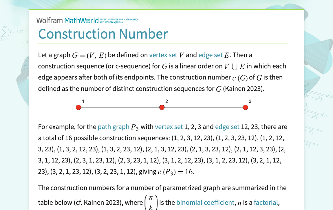 Construction Number -- from Wolfram MathWorld