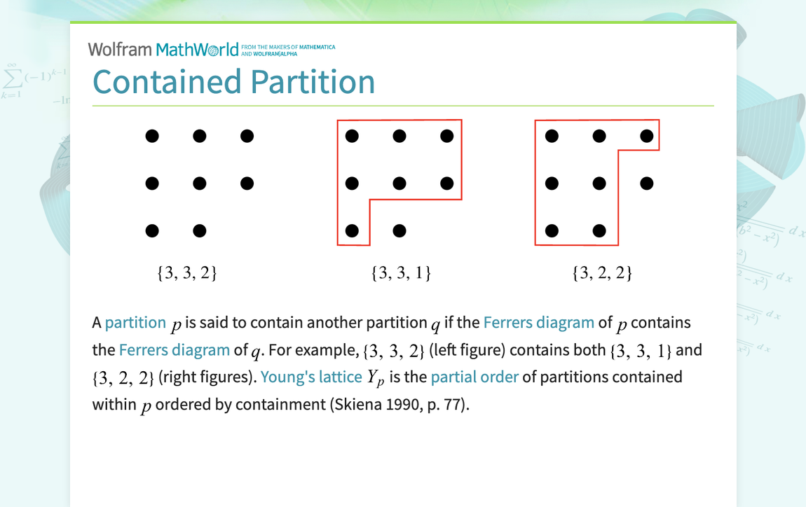 Contained Partition -- from Wolfram MathWorld