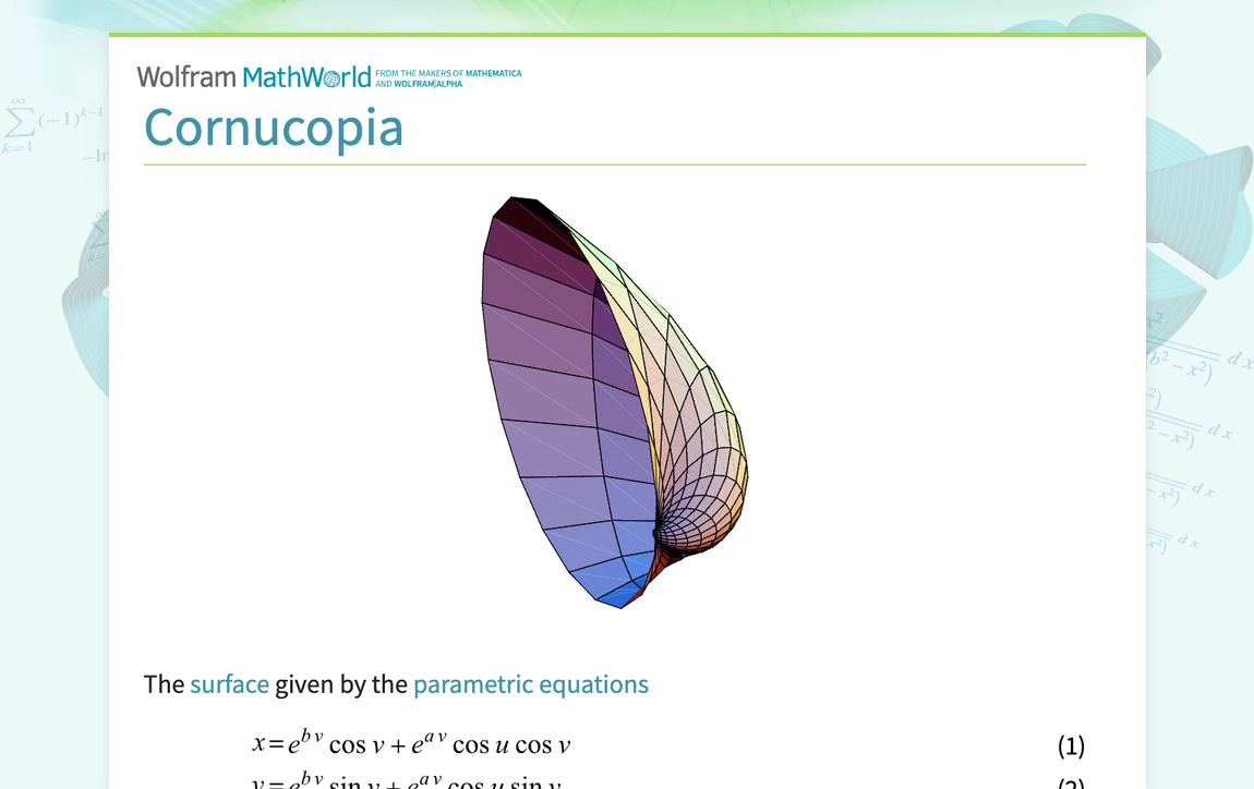 Cornucopia -- from Wolfram MathWorld