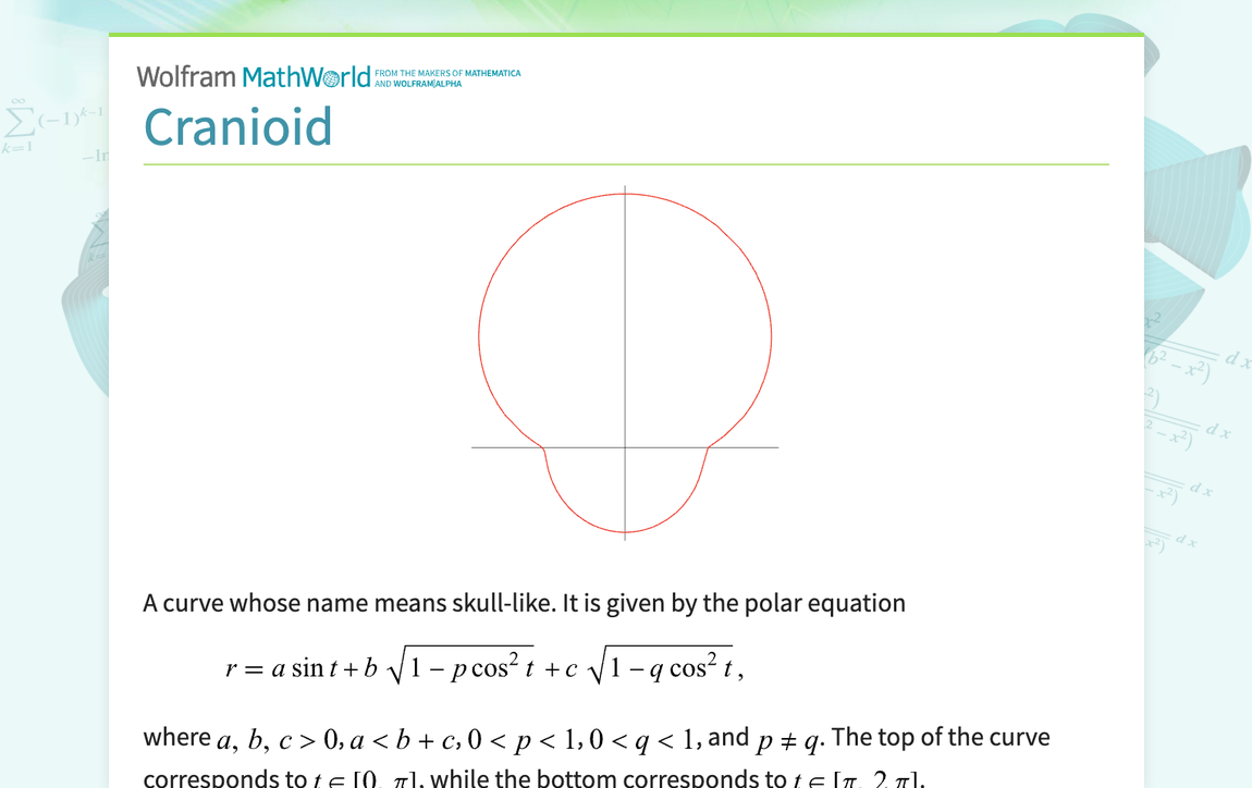 Cranioid -- from Wolfram MathWorld