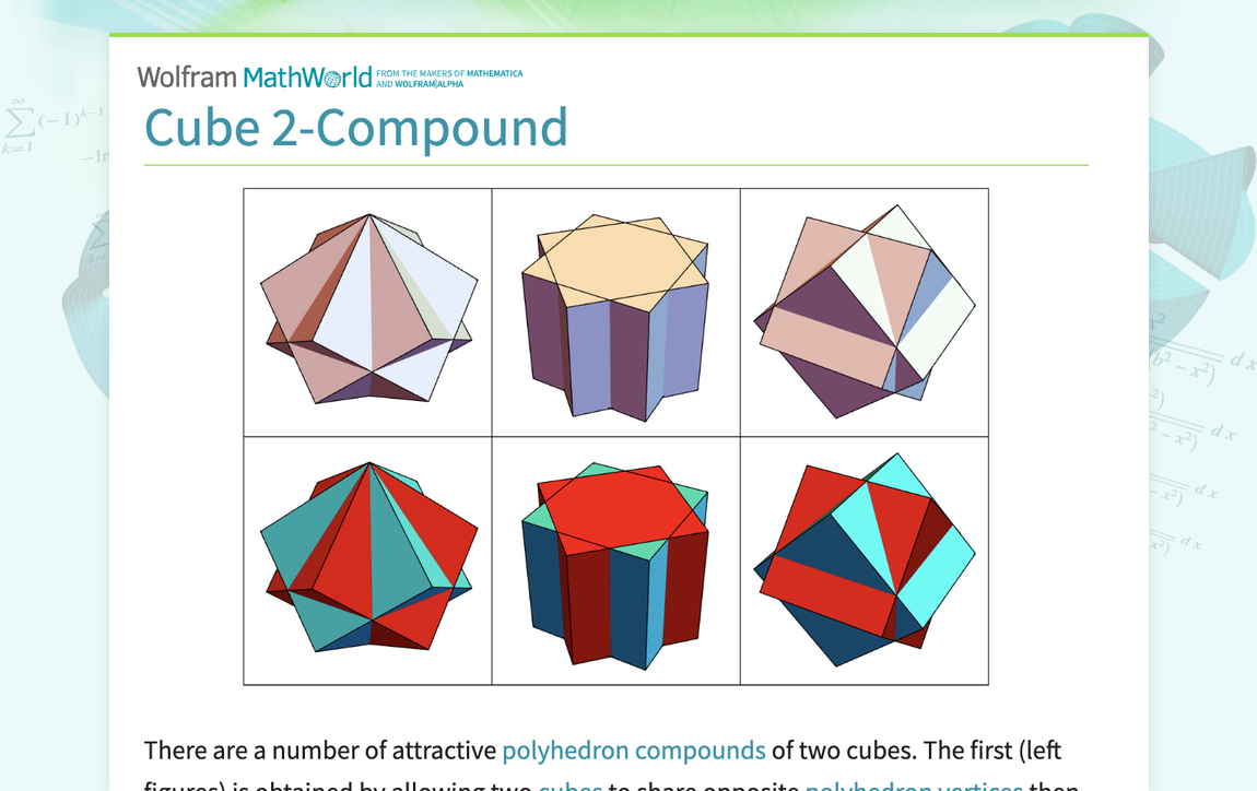Cube 2-Compound -- from Wolfram MathWorld