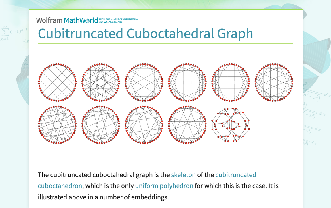 Cubitruncated Cuboctahedral Graph -- from Wolfram MathWorld