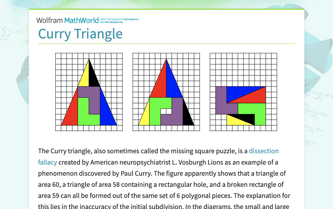 Curry Triangle -- from Wolfram MathWorld