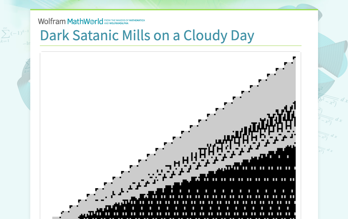 Dark Satanic Mills on a Cloudy Day -- from Wolfram MathWorld