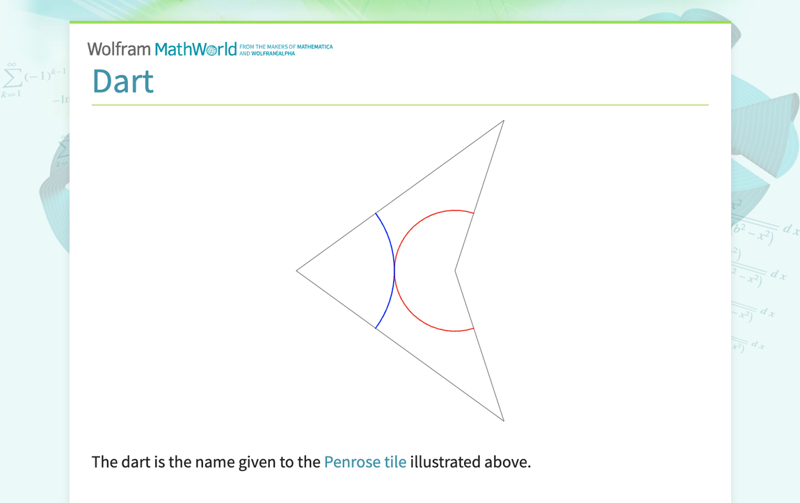 Dart -- from Wolfram MathWorld