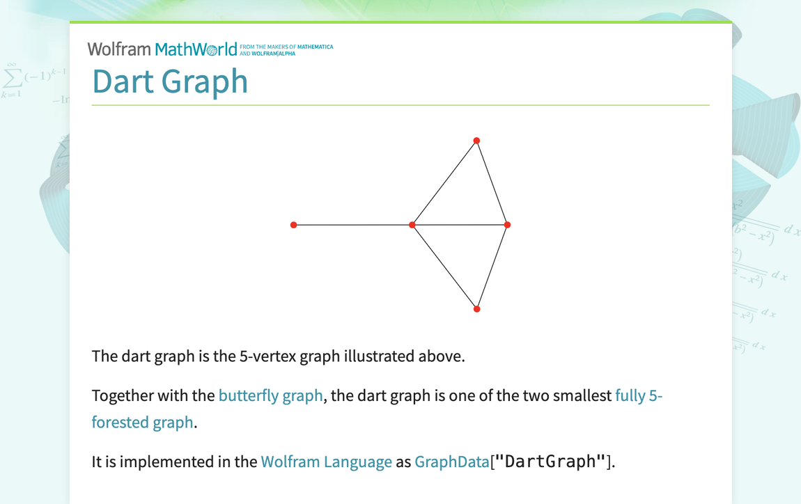 Dart Graph -- from Wolfram MathWorld