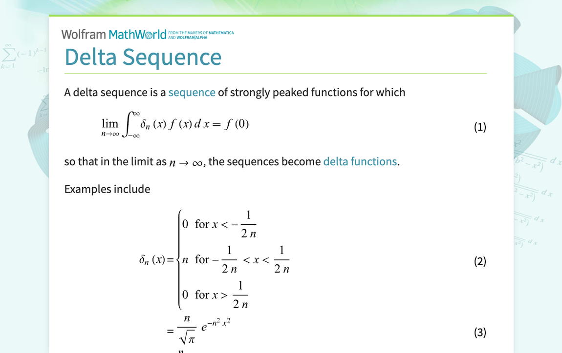 Delta Sequence -- from Wolfram MathWorld