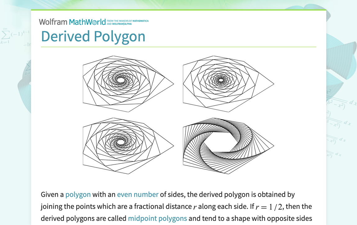 Derived Polygon -- from Wolfram MathWorld