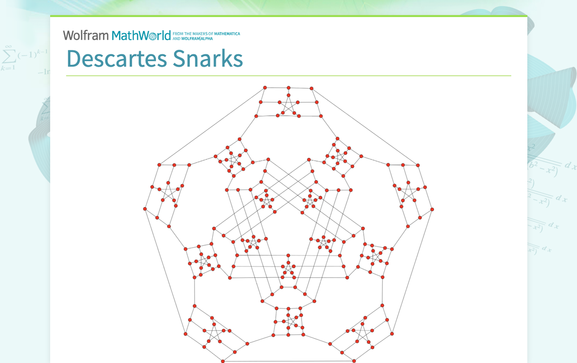 Descartes Snarks -- from Wolfram MathWorld