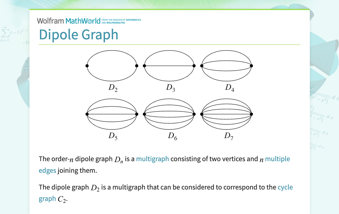 Dipole Graph -- from Wolfram MathWorld