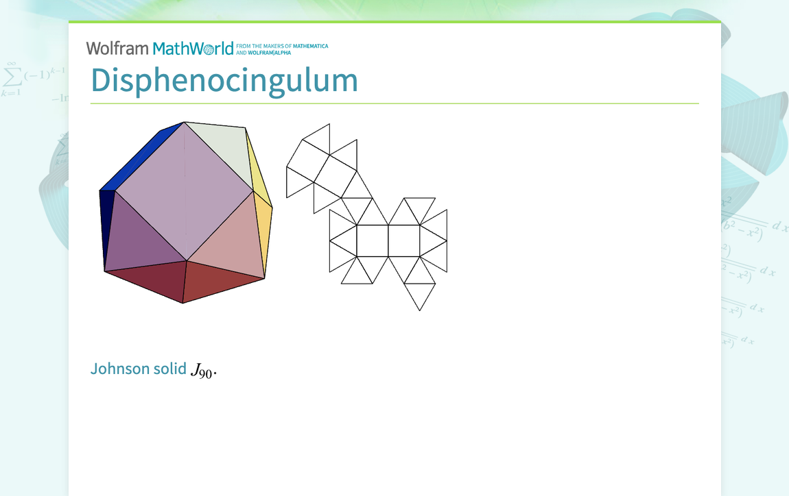 Disphenocingulum -- from Wolfram MathWorld
