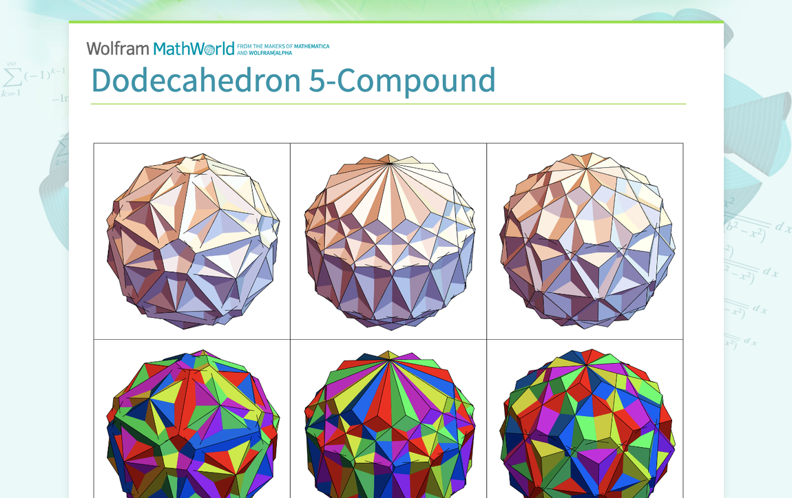 Dodecahedron 5-Compound -- from Wolfram MathWorld