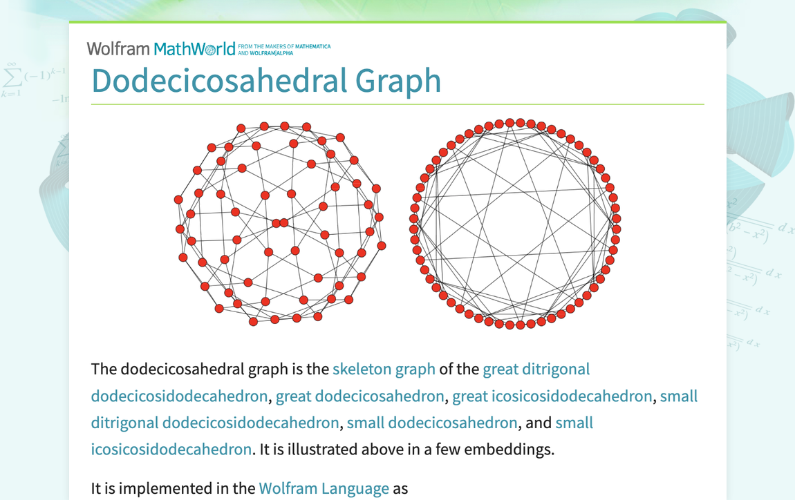 Dodecicosahedral Graph -- from Wolfram MathWorld