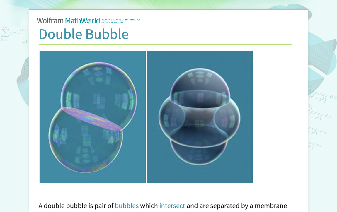 Double Bubble -- from Wolfram MathWorld