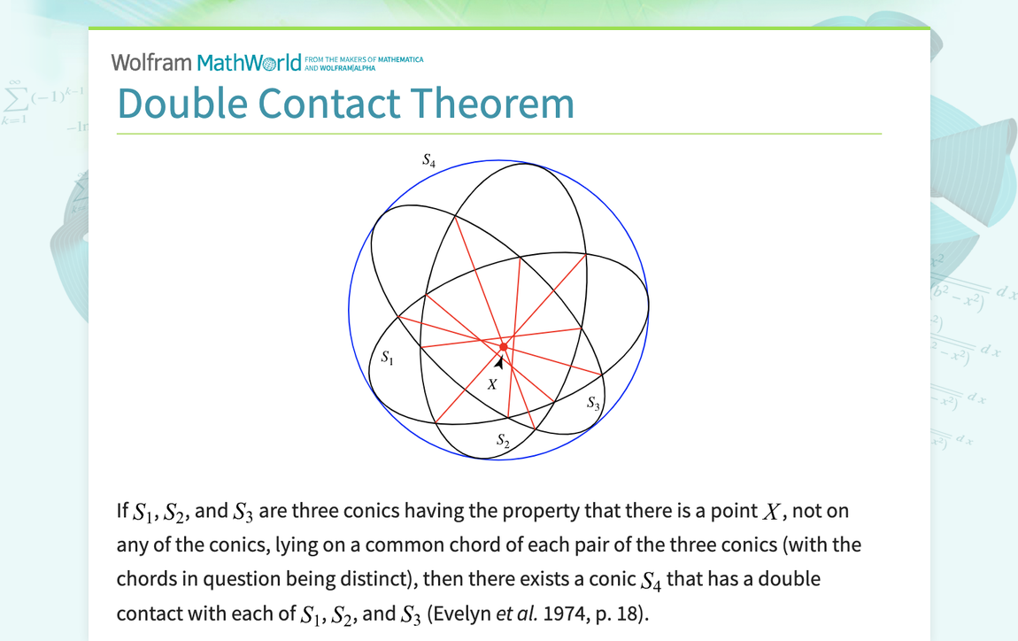 Double Contact Theorem -- from Wolfram MathWorld