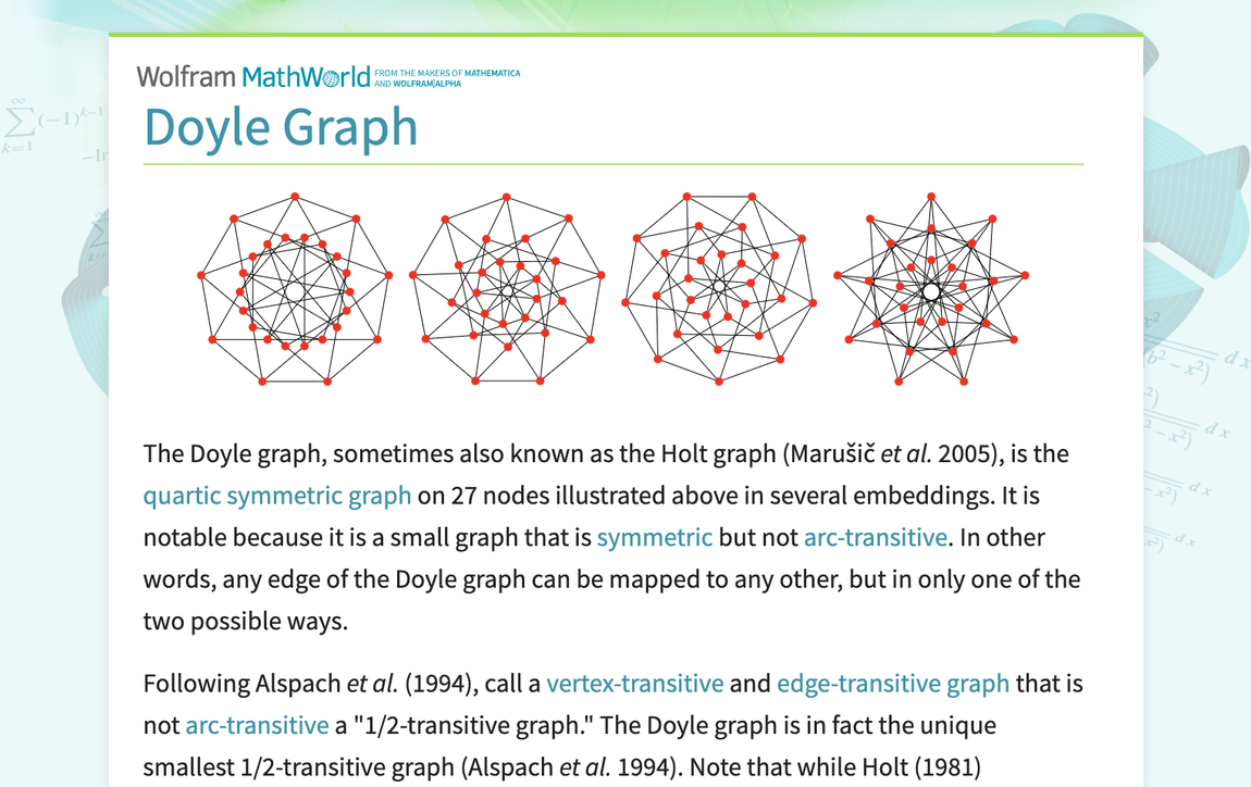 Doyle Graph -- from Wolfram MathWorld