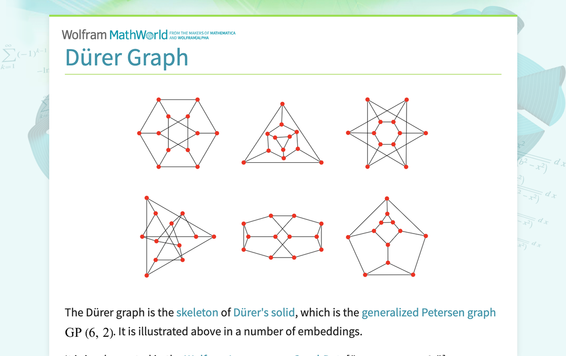 Dürer Graph -- from Wolfram MathWorld